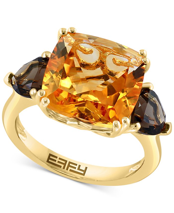 EFFY Collection EFFY® Amethyst & White Topaz Ring in Sterling Silver ...