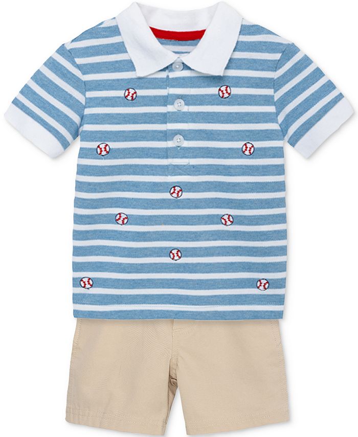 Little Me Baby Boys Polo Shirt and Shorts, 2 Piece Set & Reviews - Sets & Outfits - Kids - Macy's