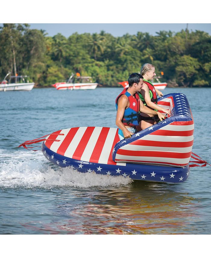 Outsunny 3 Rider Towable Tube for Boating, Spacious Family Size ...