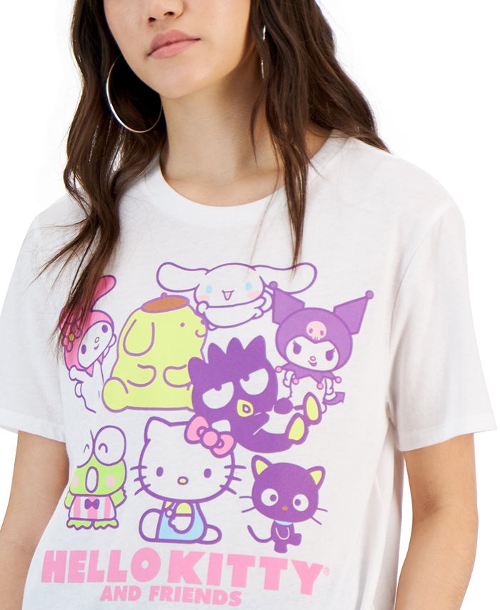 Love Tribe Juniors' Hello Kitty And Friends Graphic T-Shirt - Macy's
