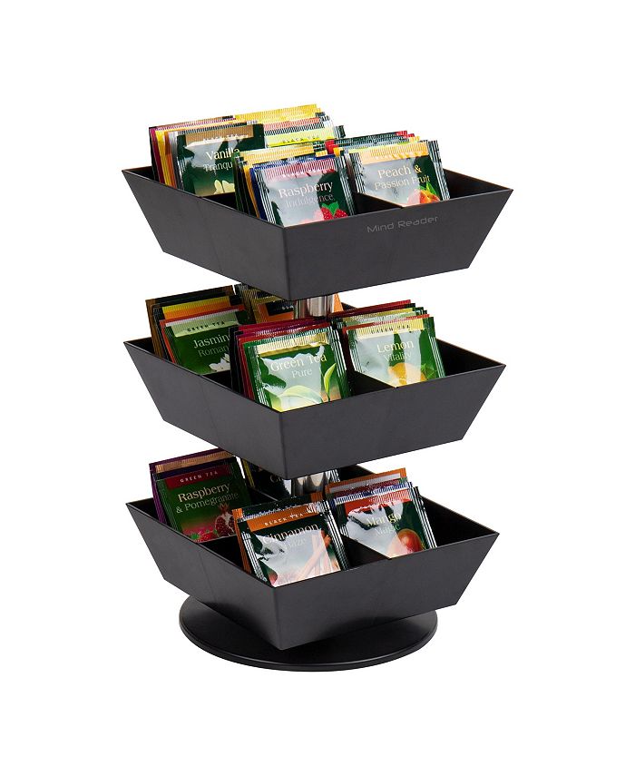 Mind Reader Anchor Collection, 3-Tier, 12-Compartment Tea and Condiment ...