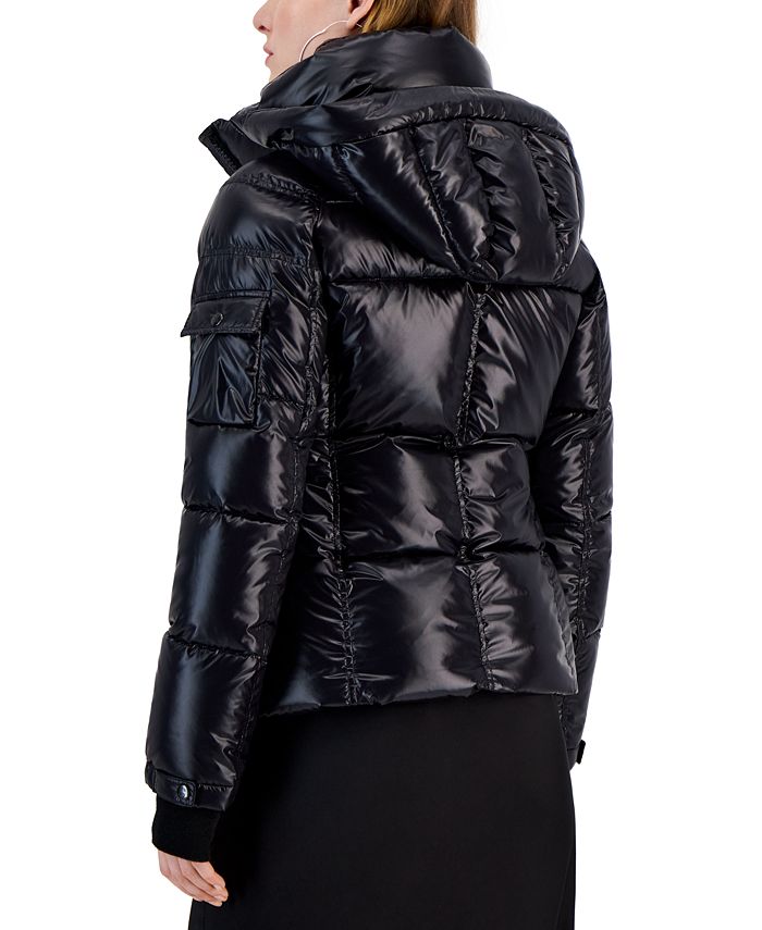 S13 Women's Kylie Hooded Thumbhole-Cuff Puffer Coat - Macy's