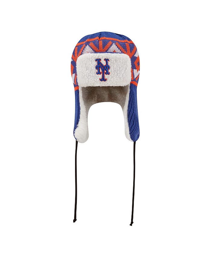 New Era Men's Royal New York Mets Knit Trapper Hat - Macy's