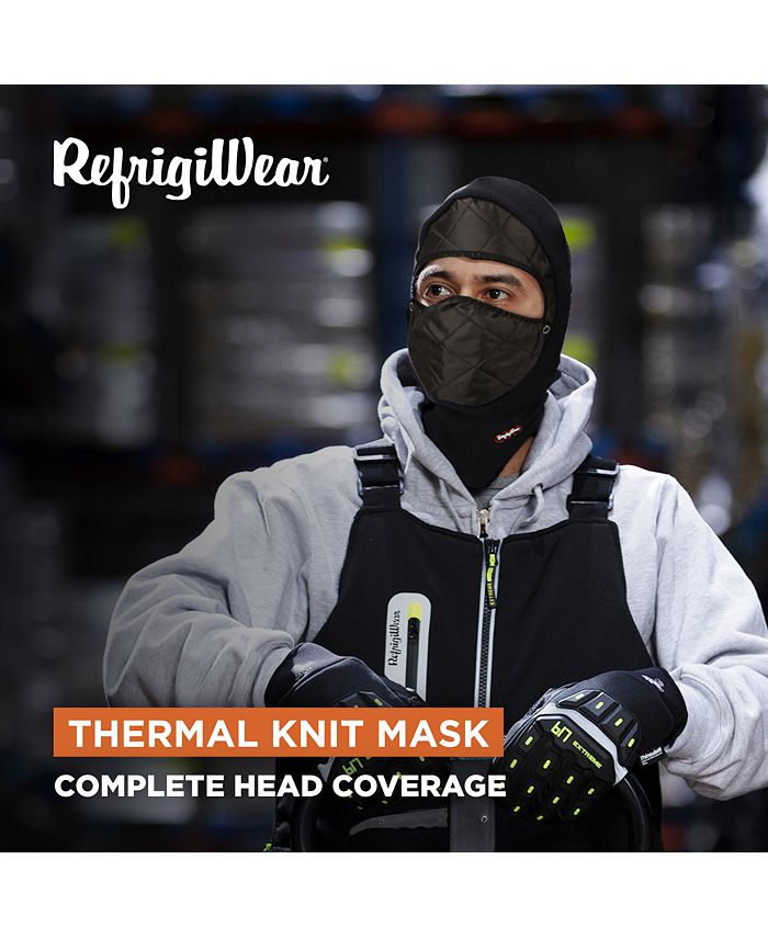 RefrigiWear Men's Stretch Thermal Knit Balaclava Face Mask with ...