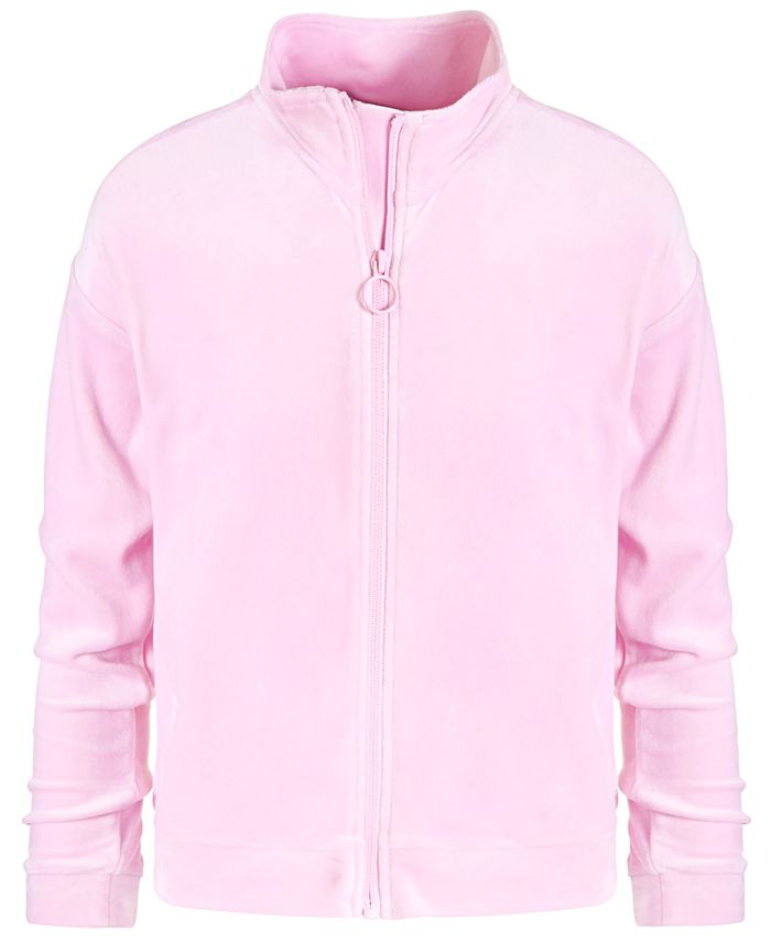 ID Ideology Big Girls Velour Long-Sleeve Zip-Up Sweatshirt, Created for ...
