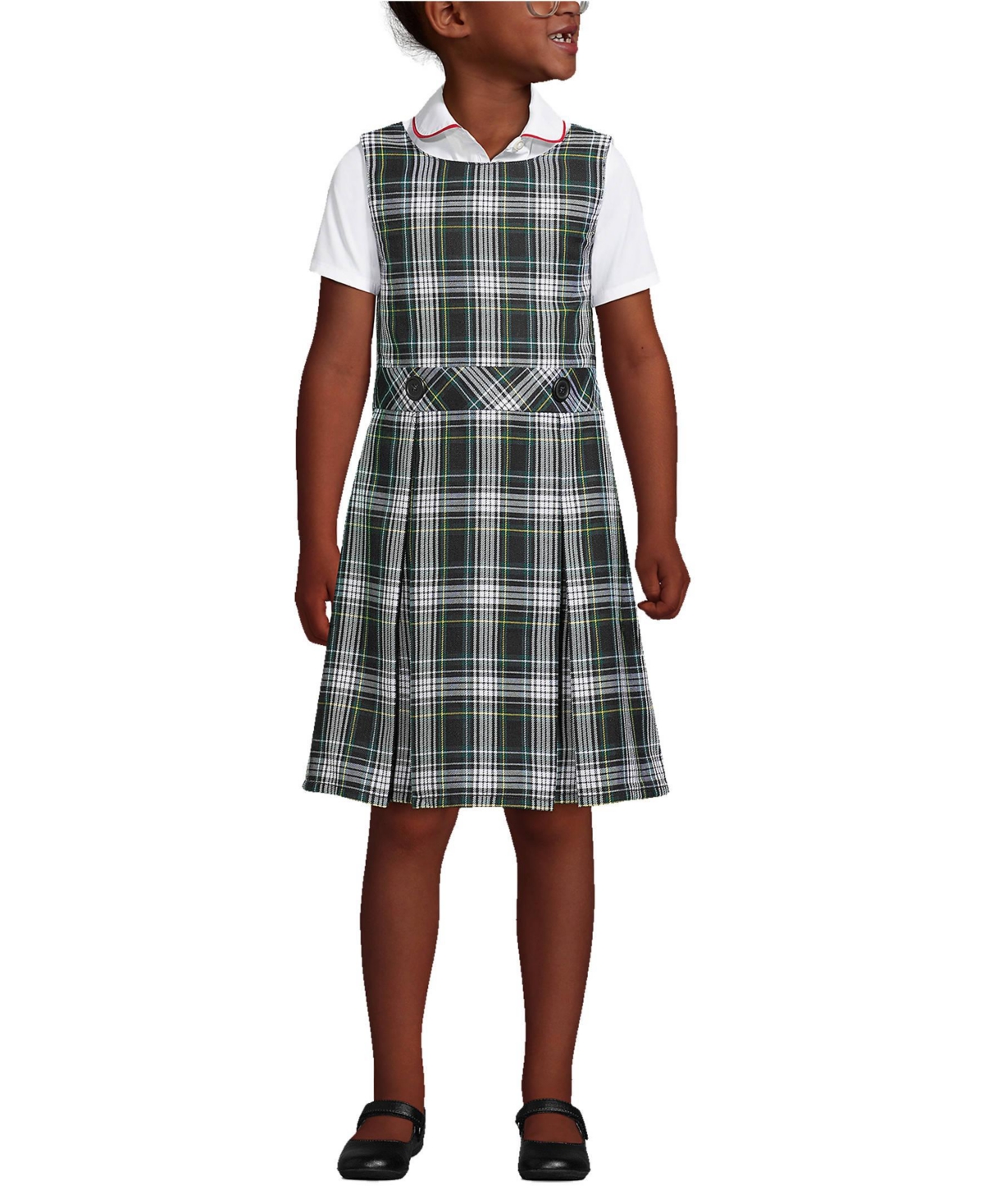 Click here for Lands End School Uniform Girls Plaid Jumper Top of... prices