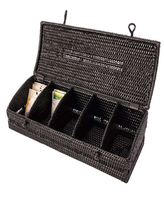 Artifacts Trading Company Rattan 5 Section Tea Box with Lid - Macy's