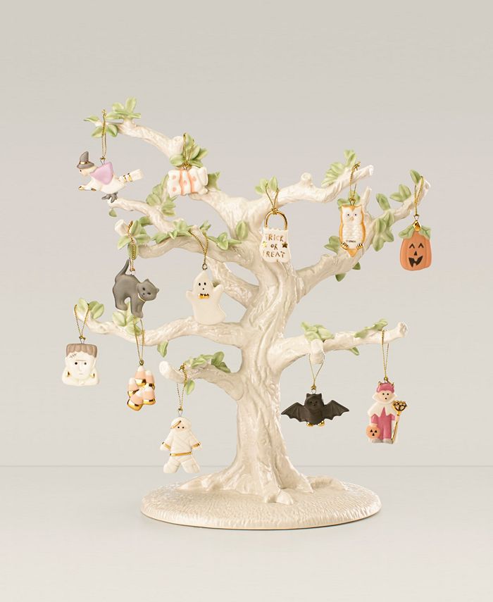 Lenox Trick or Treat 13 Piece Ornament Tree Set - Macy's