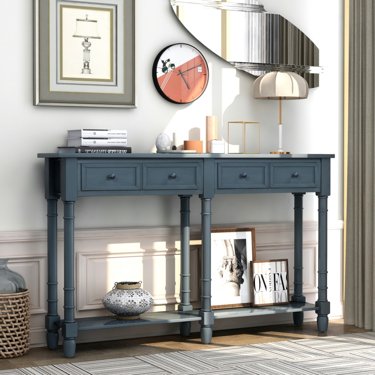 Click here for Simplie Fun Console Table Sofa Table Easy Assembly... prices