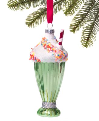 Holiday Lane Sweet Tooth Milkshake in Green Cup Ornament, Created for ...