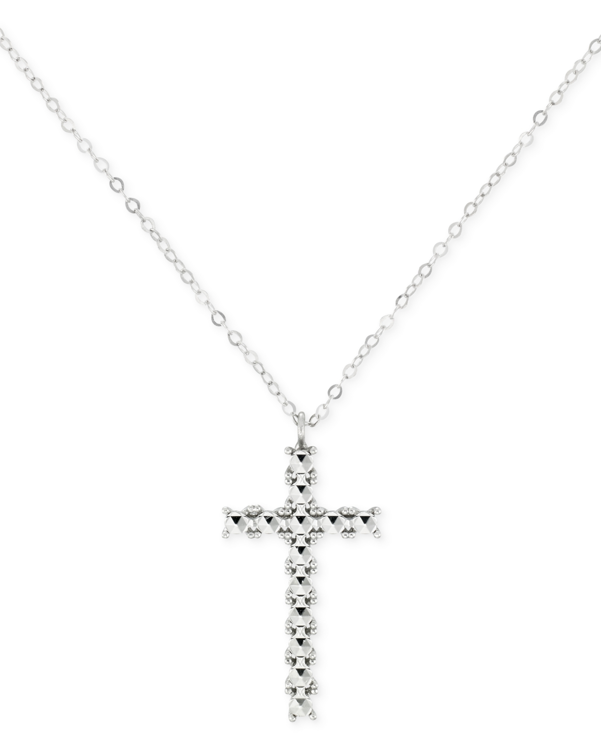 Click here for Diamond Beaded Cross 18 Pendant Necklace in 10k Go... prices