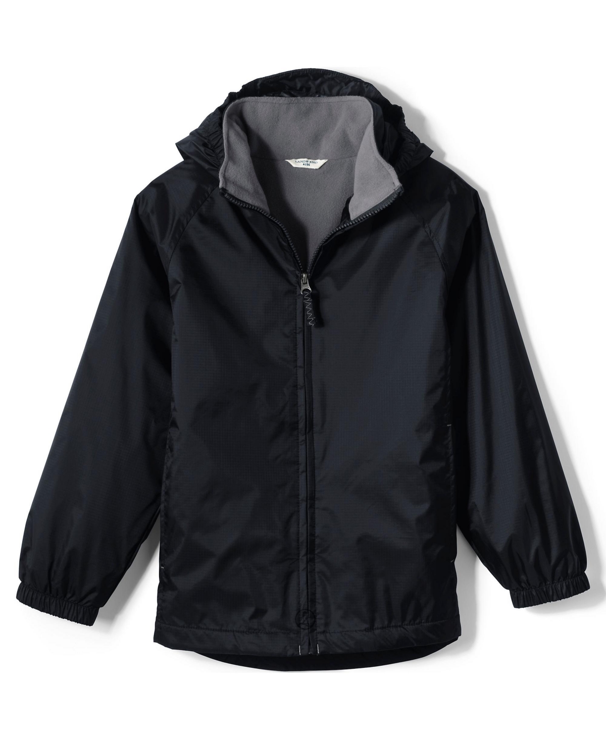 Lands' End Child School Uniform Girls Kids Fleece Lined Rain Jacket In ...