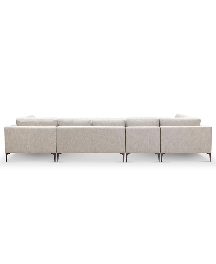 Abbyson Living Evella 4 Piece Fabric Double Chaise Sectional - Macy's