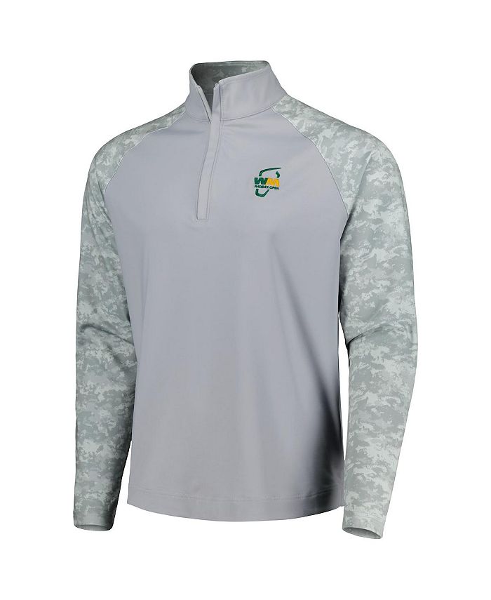 FootJoy Men's Gray WM Phoenix Open Camo Color Block Raglan 1/4-Zip ...
