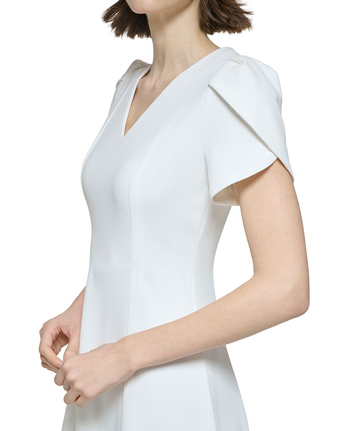 Calvin Klein Women's Tulip-Sleeve Midi Dress - Macy's