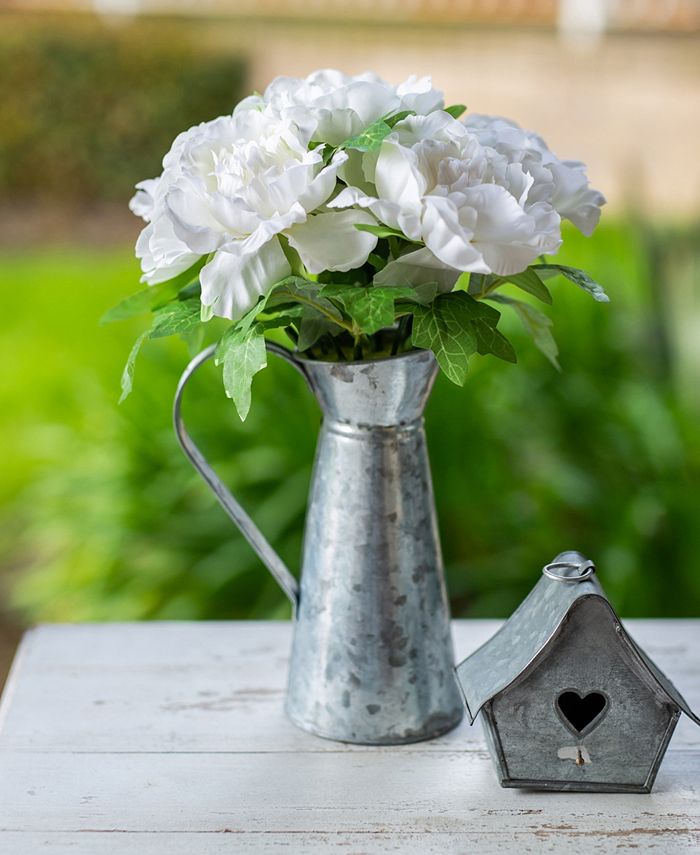 Flora Bunda 13" Tall Peony in Tin - Macy's