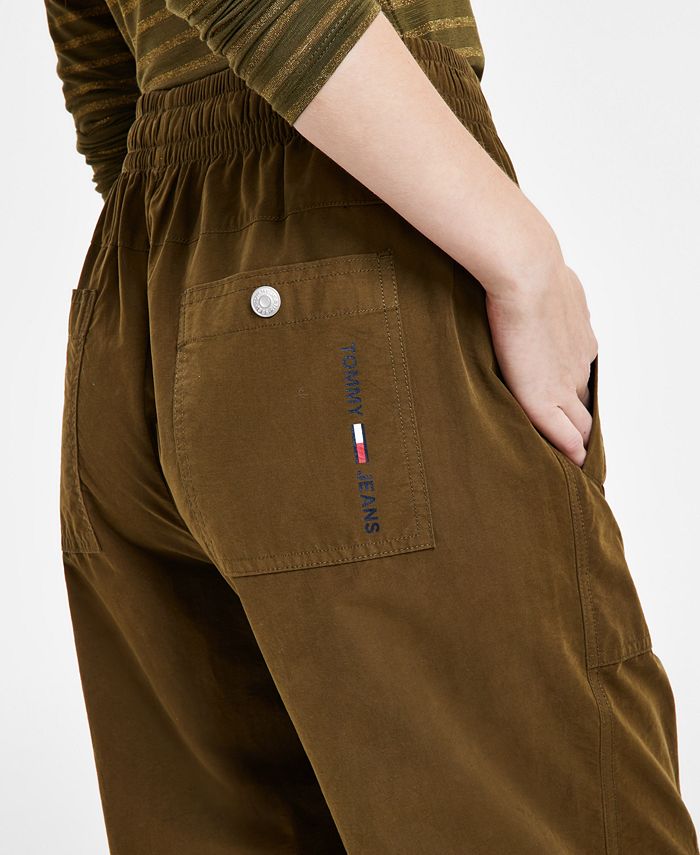 Tommy Jeans Women's Solid Pull-On Utility Jogger Pants - Macy's