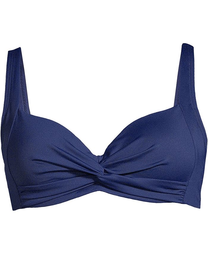 Lands' End Women's D-Cup Twist Front Underwire Bikini Swimsuit Top ...