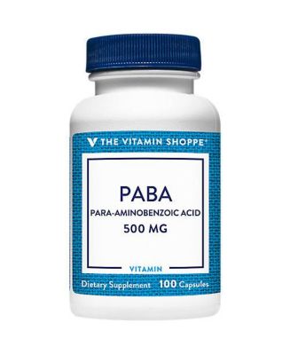 The Vitamin Shoppe PABA (Para-Aminobenzoic Acid) - 500 MG (100 Capsules ...