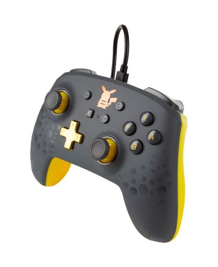 Nintendo Power A Enhanced Wired Controller Pokemon Pikachu Grey ...