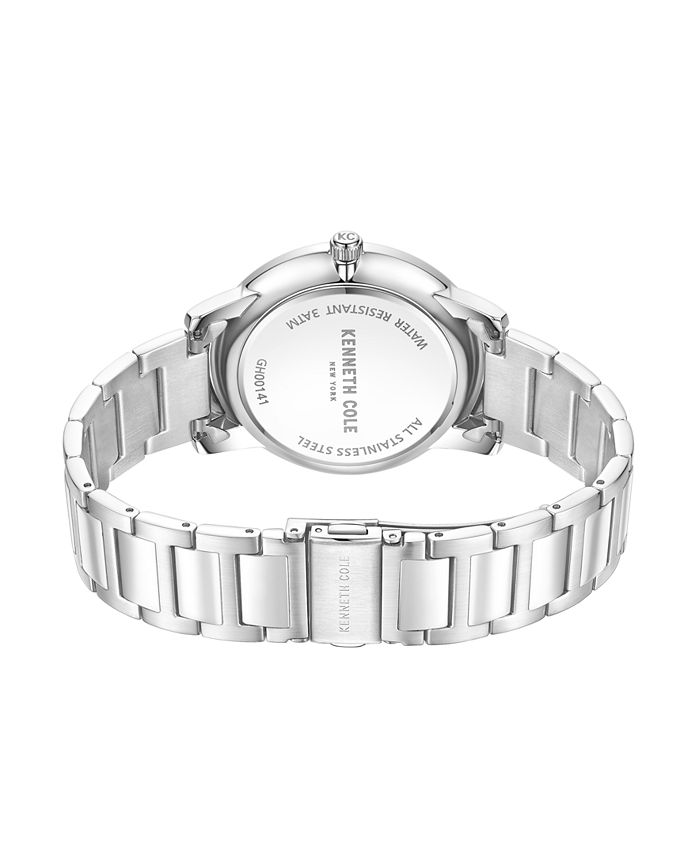 Kenneth Cole New York Men's Quartz Classic Silver-Tone Stainless Steel ...