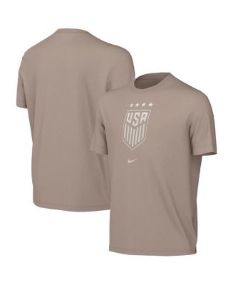 Big Boys and Girls Nike Tan USWNT Crest T-shirt - Macy's