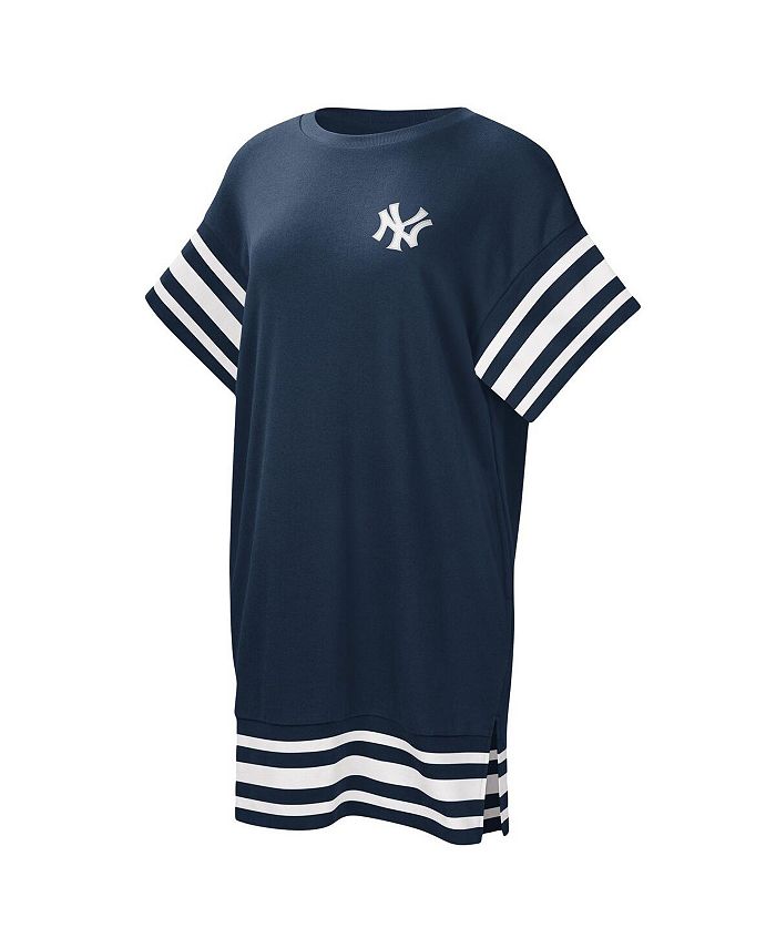 Touch Women's Navy New York Yankees Cascade T-shirt Dress - Macy's