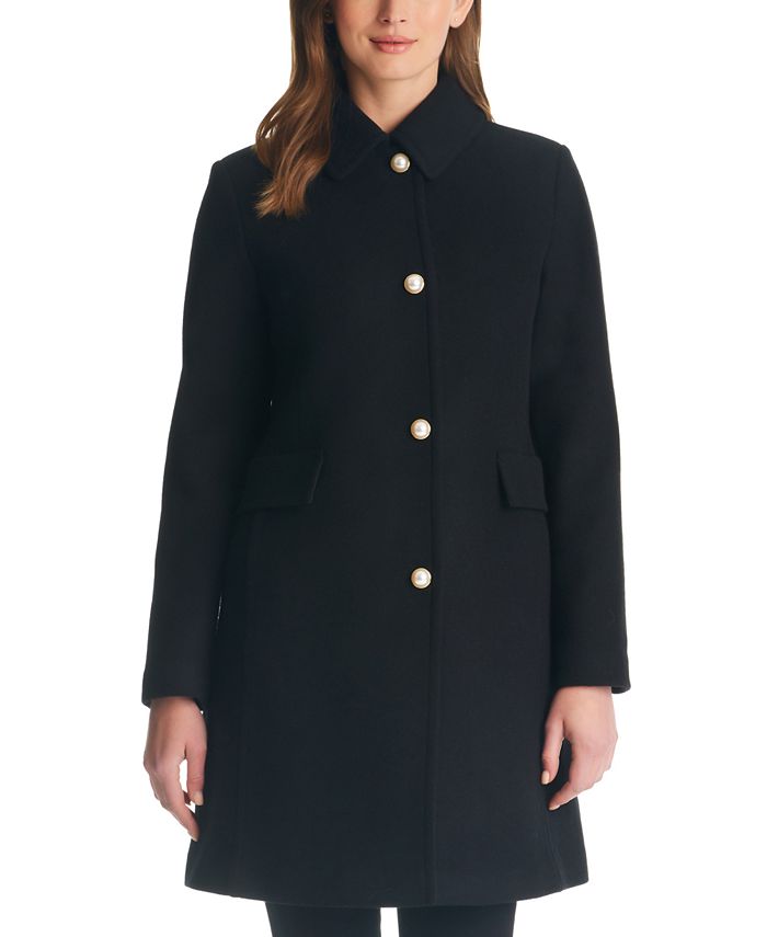 kate spade new york Women's Single-Breasted Imitation Pearl-Button Wool ...