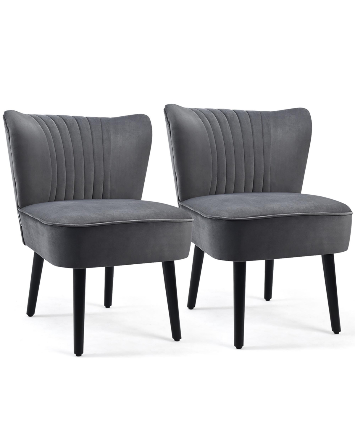 Click here for Costway Set of 2 Armless Accent Chair Upholstered... prices