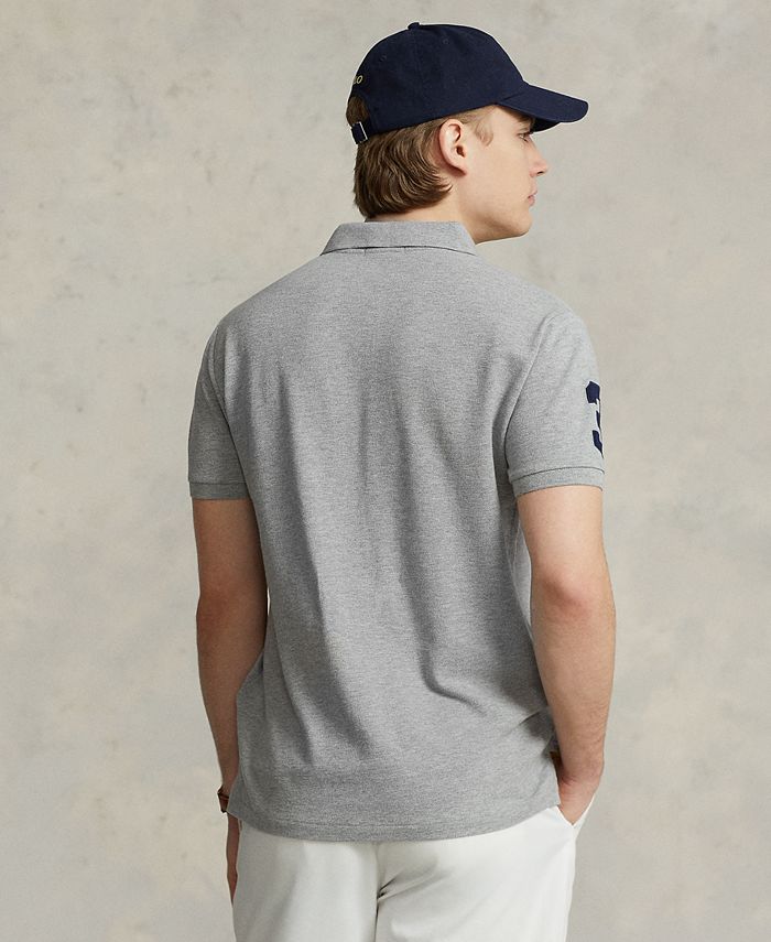 Polo Ralph Lauren Men's Custom Slim Fit Big Pony Mesh Polo Shirt - Macy's