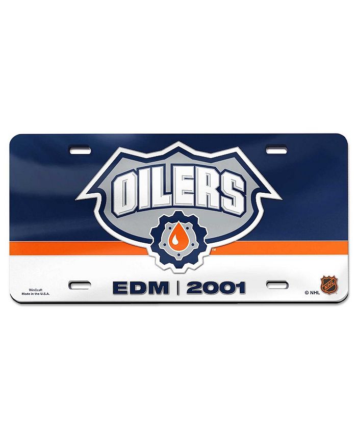Wincraft Edmonton Oilers Reverse Retro Laser-Cut License Plate - Macy's