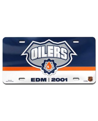 Wincraft Edmonton Oilers Reverse Retro Laser-Cut License Plate - Macy's