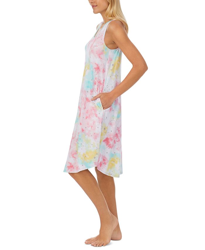 Cuddl Duds Women's Printed Sleeveless Open-Back Nightgown - Macy's