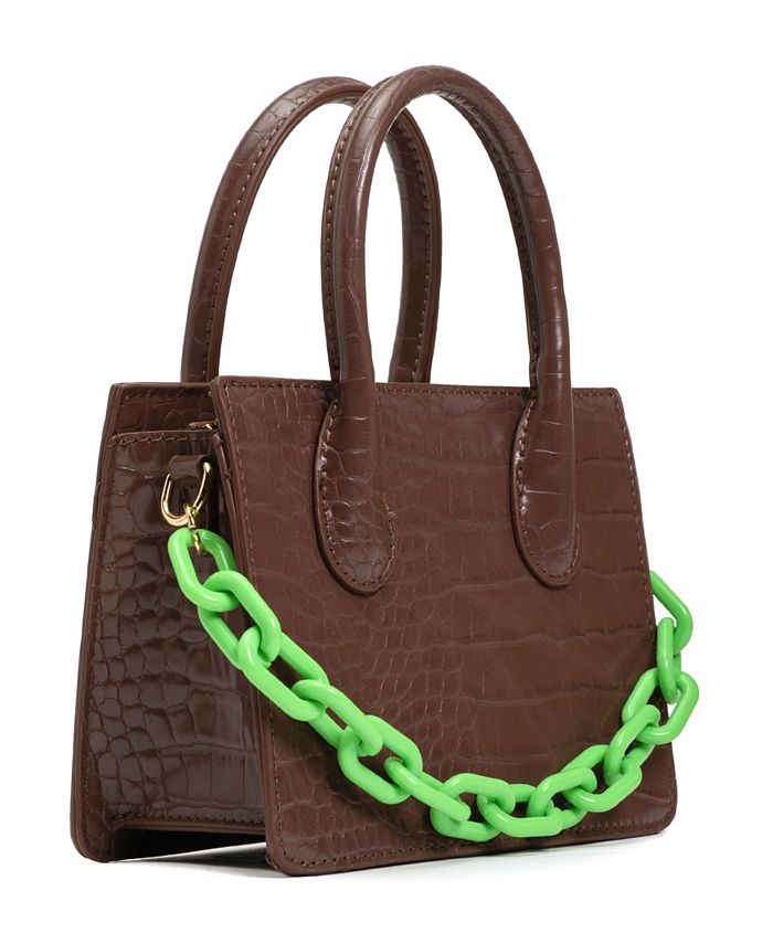 LIKE DREAMS Kenzie Chain Croc Faux Leather Mini Crossbody Bag - Macy's