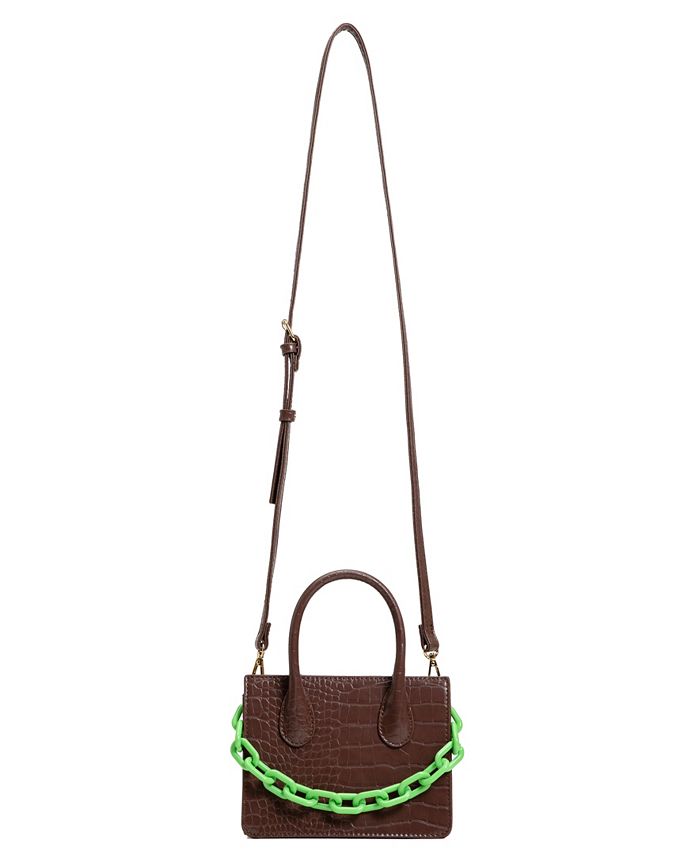 LIKE DREAMS Kenzie Chain Croc Faux Leather Mini Crossbody Bag - Macy's