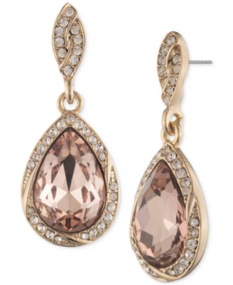 Givenchy Pavé & Pear-Shape Crystal Drop Earrings - Macy's
