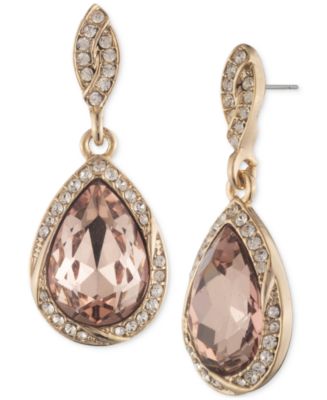 Givenchy Pavé & Pear-Shape Crystal Drop Earrings - Macy's