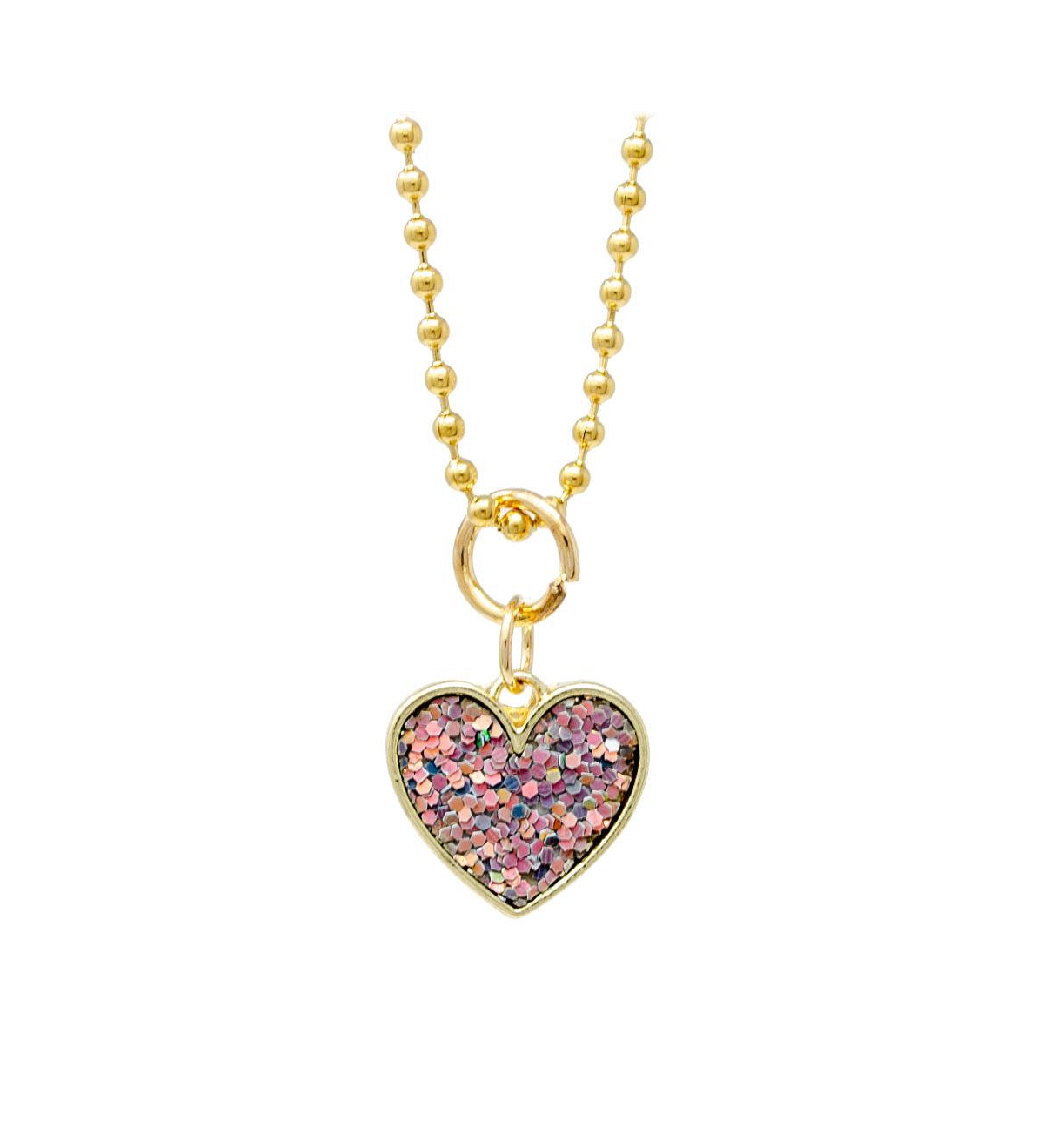 Click here for Zomi Gems Girls Sparkle Heart Necklace - Gold prices
