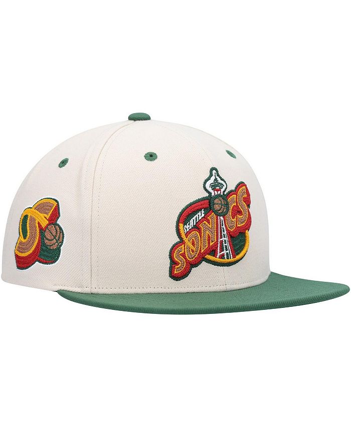 Mitchell & Ness Men's Cream, Green Seattle SuperSonics Hardwood ...