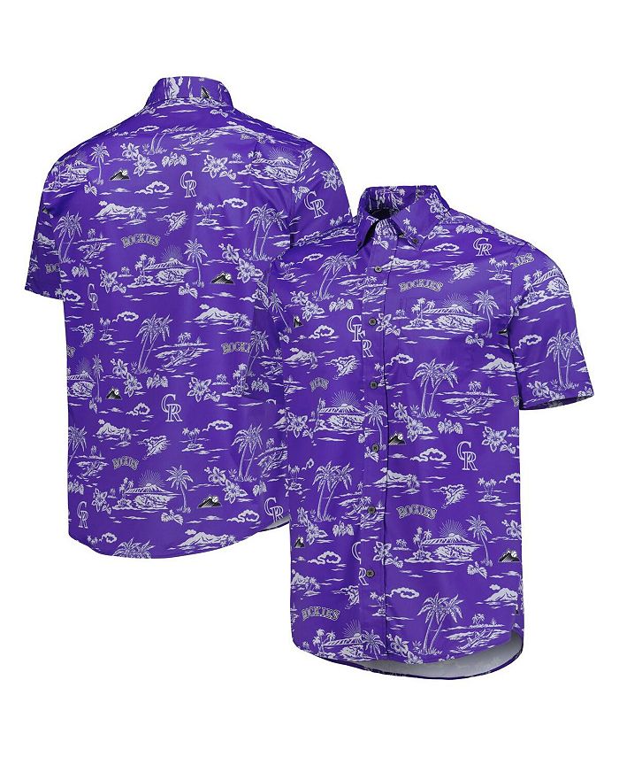 Reyn Spooner Men's Purple Colorado Rockies Kekai Performance Button-Up ...