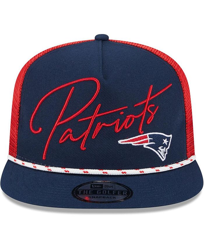 New Era Men's Navy New England Patriots Script Logo Golfer 9FIFTY ...
