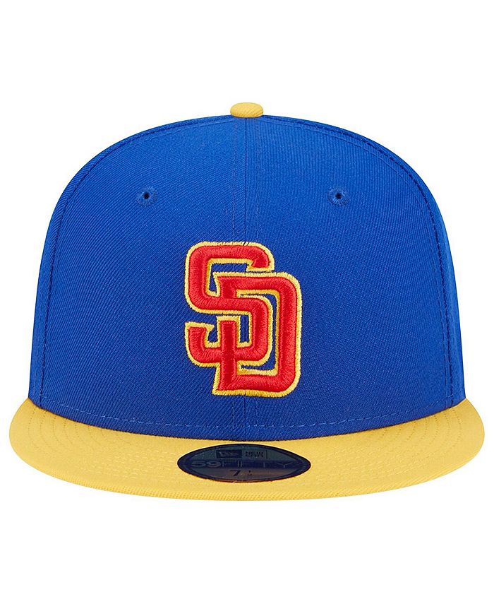 New Era Men's Royal, Yellow San Diego Padres Empire 59FIFTY Fitted Hat ...