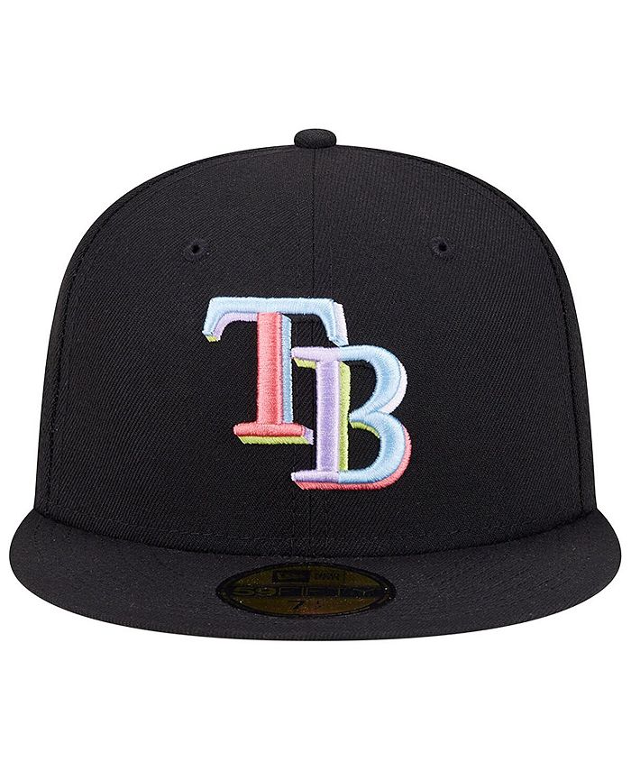 New Era Men's Black Tampa Bay Rays Multi-Color Pack 59FIFTY Fitted Hat ...
