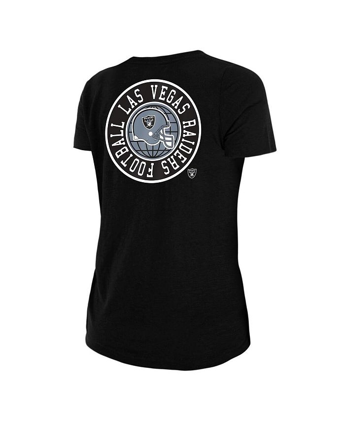 New Era Women's Black Las Vegas Raiders Athletic Slub Front Knot T ...