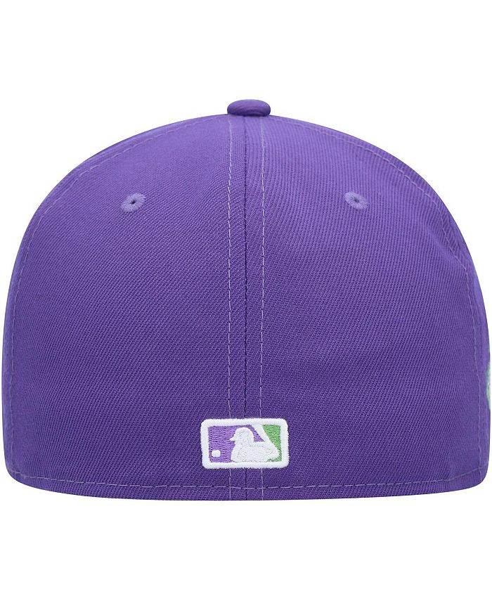 New Era Men's Purple Los Angeles Dodgers Lime Side Patch 59FIFTY Fitted ...