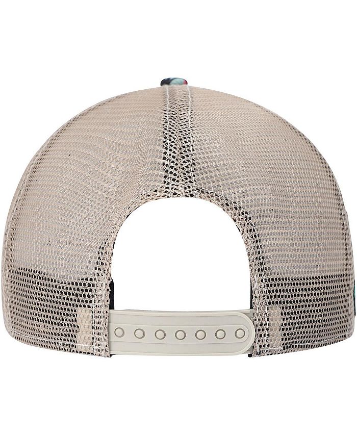 New Era Men's Cream New York Knicks Palm Trees 9FIFTY Trucker Snapback ...