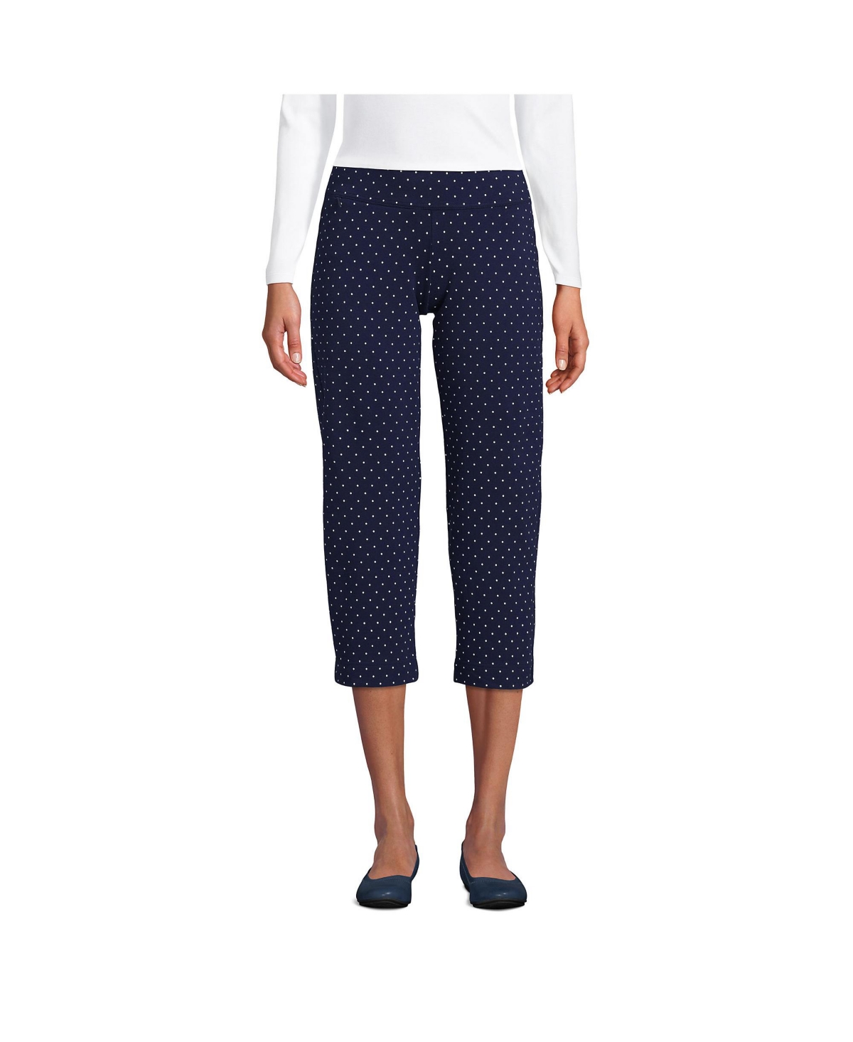 Click here for Lands End Womens Starfish Mid Rise Pull On Crop Pa... prices