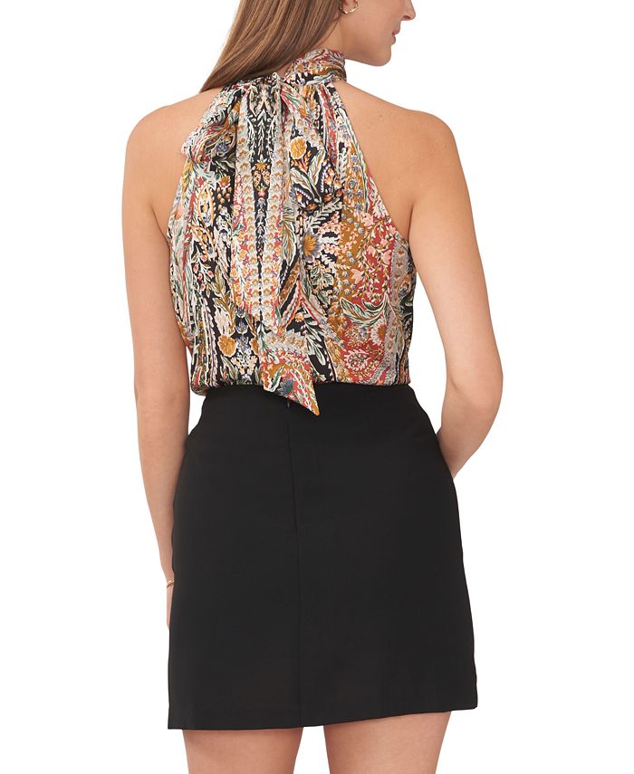 1.STATE Women's Printed Tie-Back Halter Top - Macy's