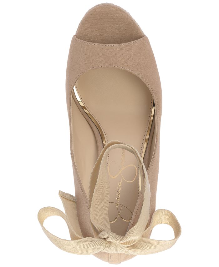 Jessica Simpson Zavida Ankle-Tie Espadrille Platform Wedge Sandals - Macy's