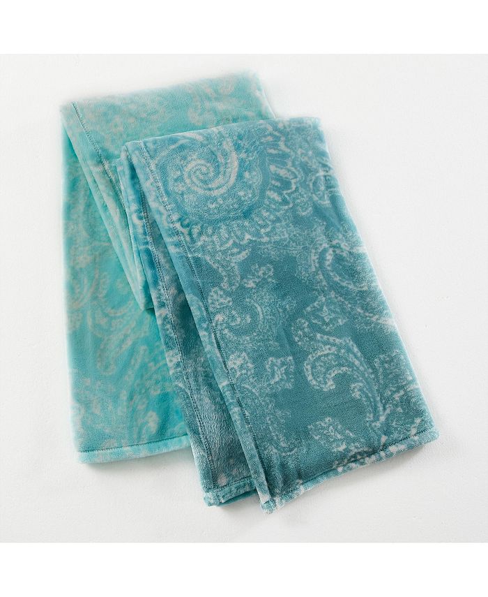 Jessica Simpson Paisley Tides Plush Throw, 50" x 70" - Macy's